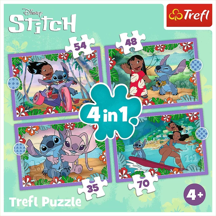 Lilo and Stitch 4 in 1 Puzzle – Fun Disney Jigsaw for Kids